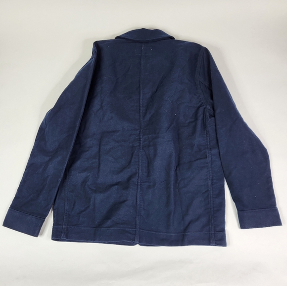 Everlane | Jackets & Coats | Everlane Navy Blue Flannel Chore Jacket ...